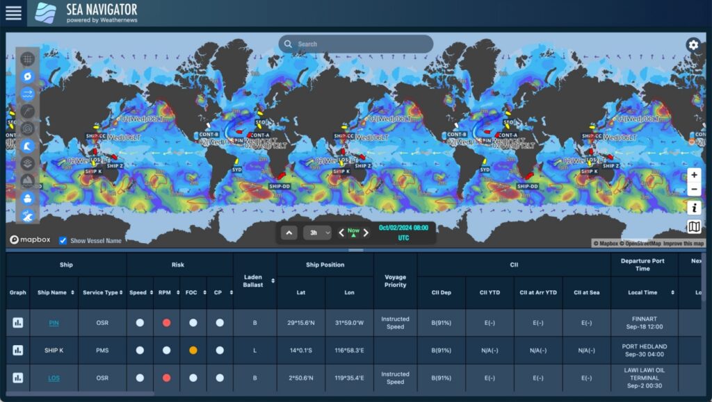 統合型の航海気象サービス「Sea Navigator」を提供開始 | Weathernews Inc.